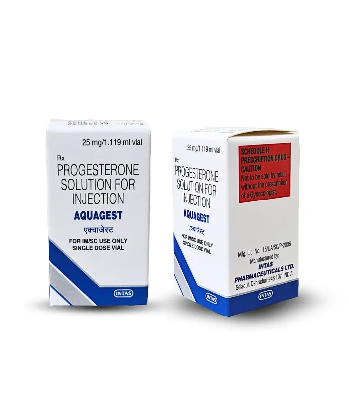 Buy Aquagest 25mg Progesterone Injection | Order Online - Indian ...